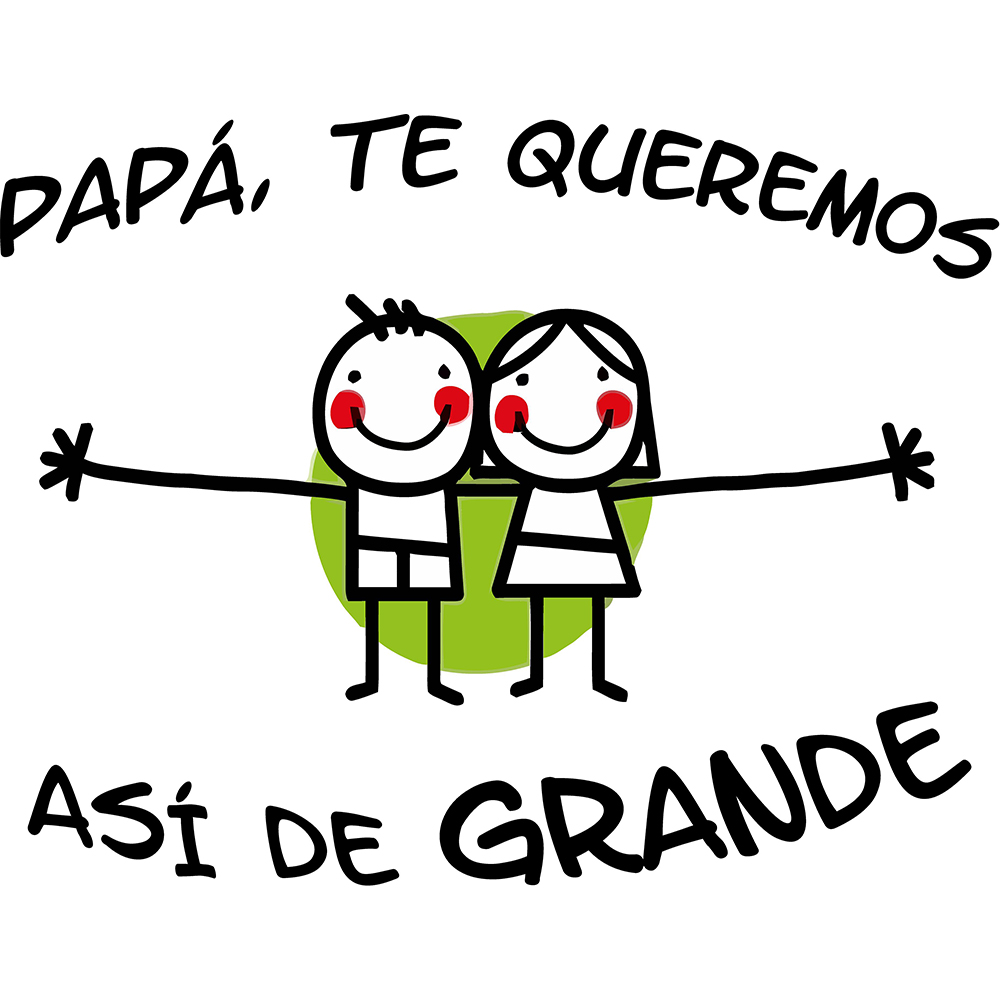 Taza papá te queremos así de grande - Tú personalizas