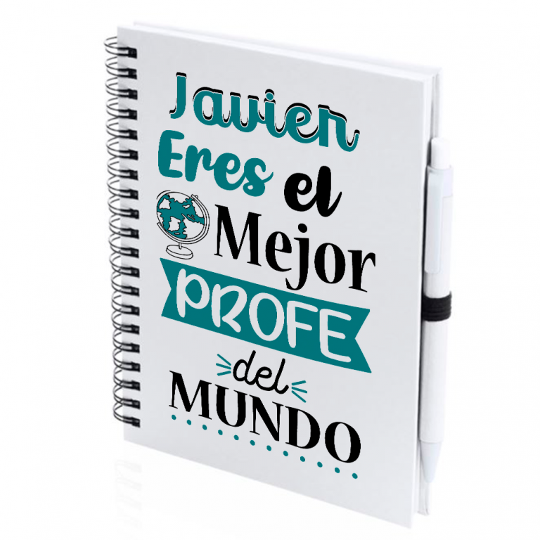 Libreta personalizada "Eres el mejor profe del mundo"