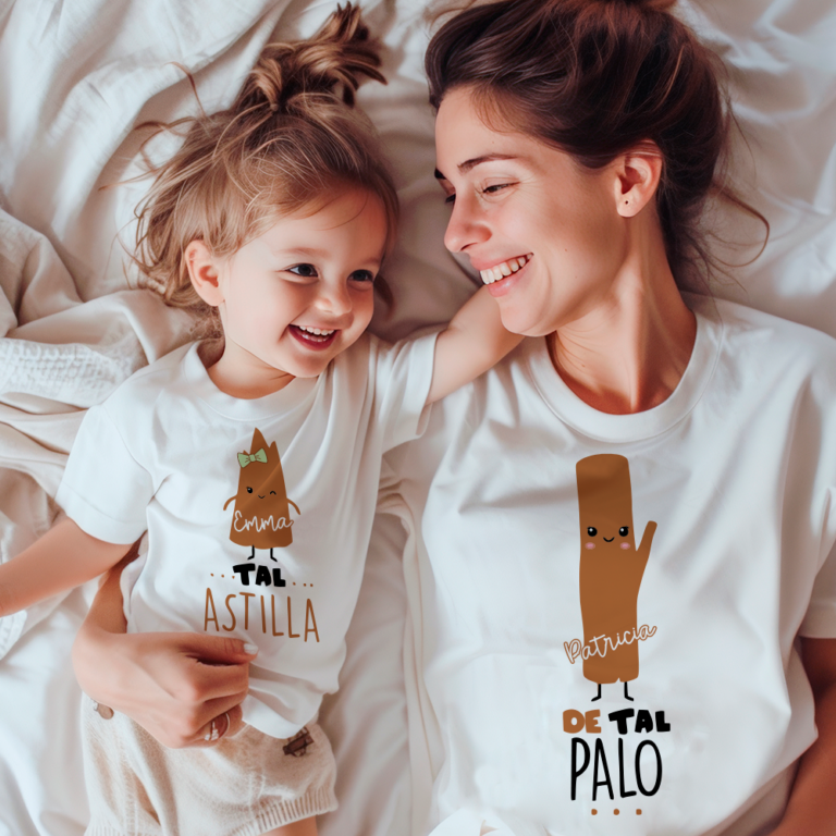 Pack de camisetas "De tal palo tal astilla" - Tú personalizas